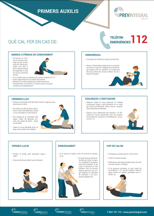 Previntegral - INFOGRAFÍA: Primeros auxilios: ¿qué hacer en caso de